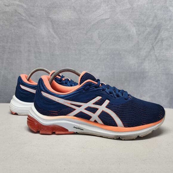 Asics | Shoes | Asics Shoes Womens 9 Running Sneaker Navy Blue Coral ...